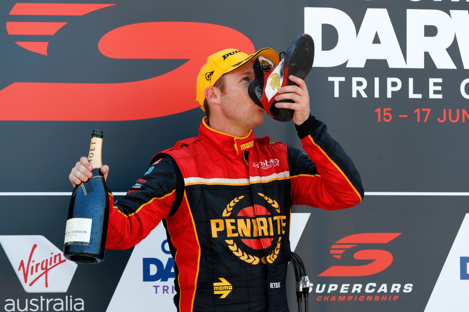 Why Reynolds has kept a lid on the shoey | Supercars