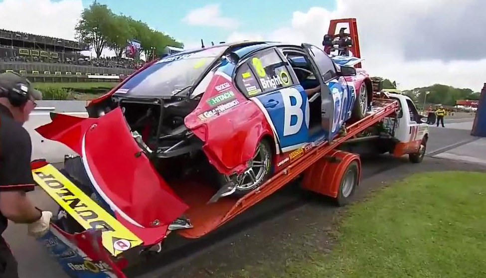 Race red flagged for Bright accident | Supercars