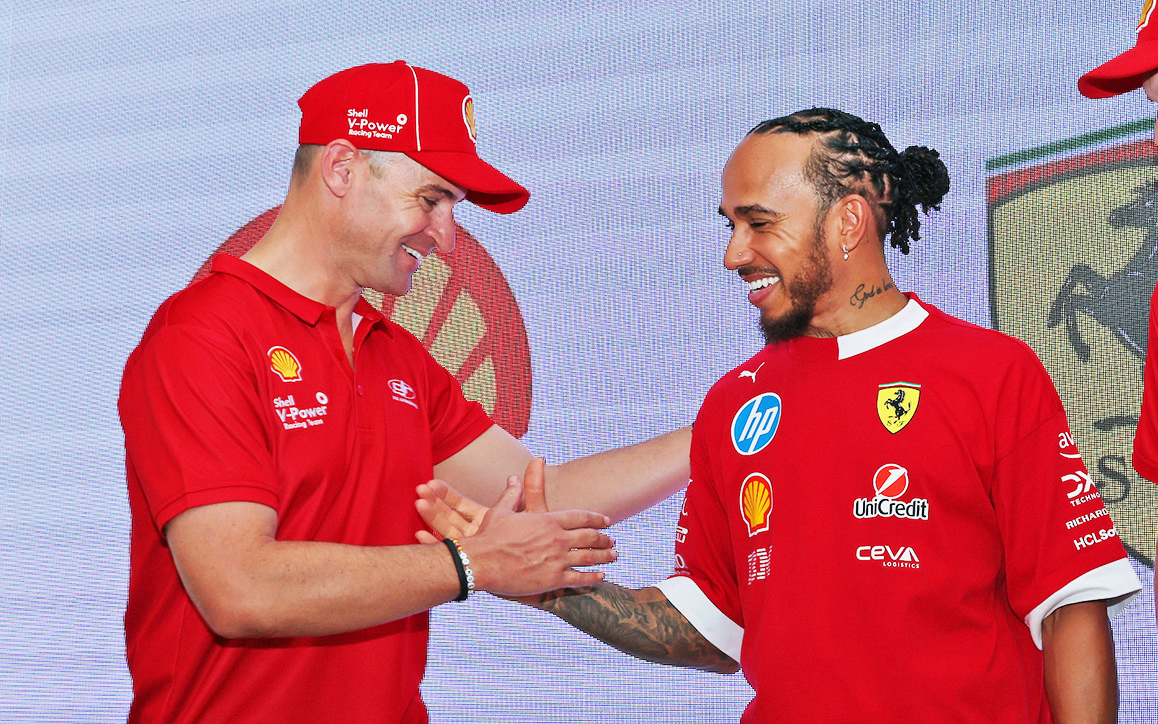 Davison, Lewis Hamilton reconnect in Melbourne | Supercars