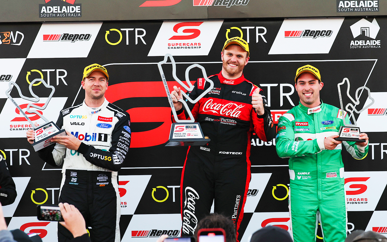 Kostecki passes Ford duo to win, Brown taken out | Supercars