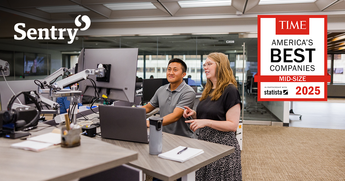 Sentry named one of America’s Best Mid-Size Companies 2025 | Sentry Insurance