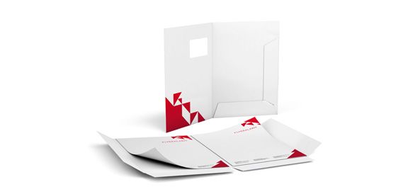 Mappen 2-teilig mit Laschen, Hochformat