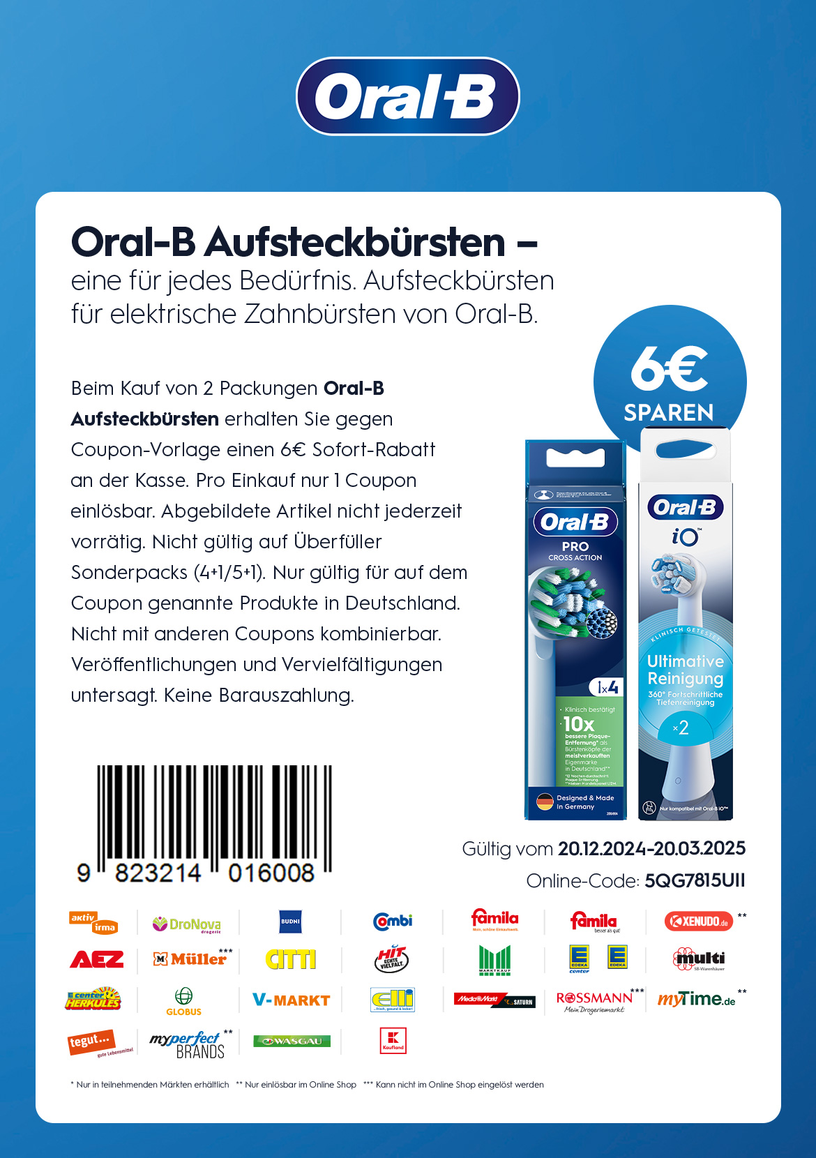 Sparen mit Oral-B Coupons