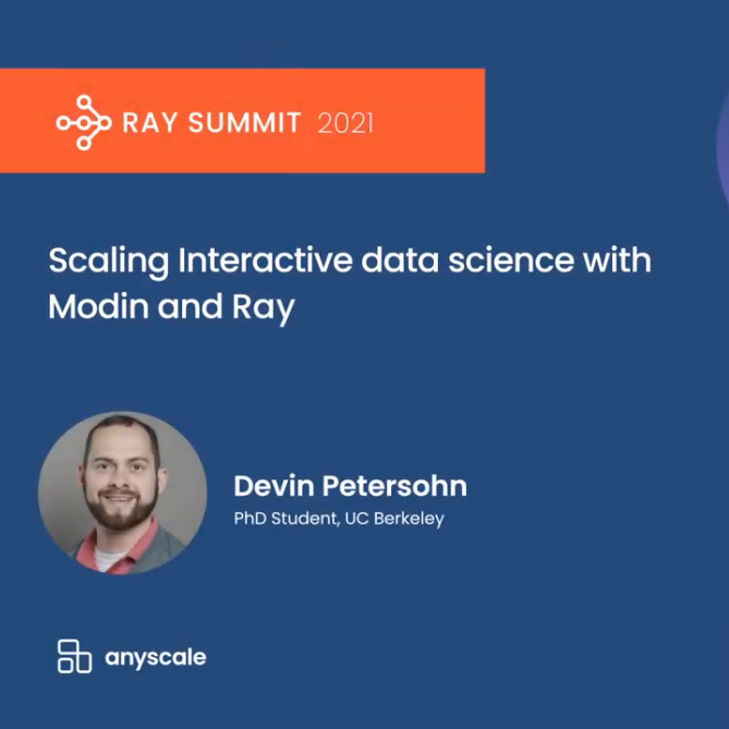 Scaling Interactive Data Science With Modin And Ray