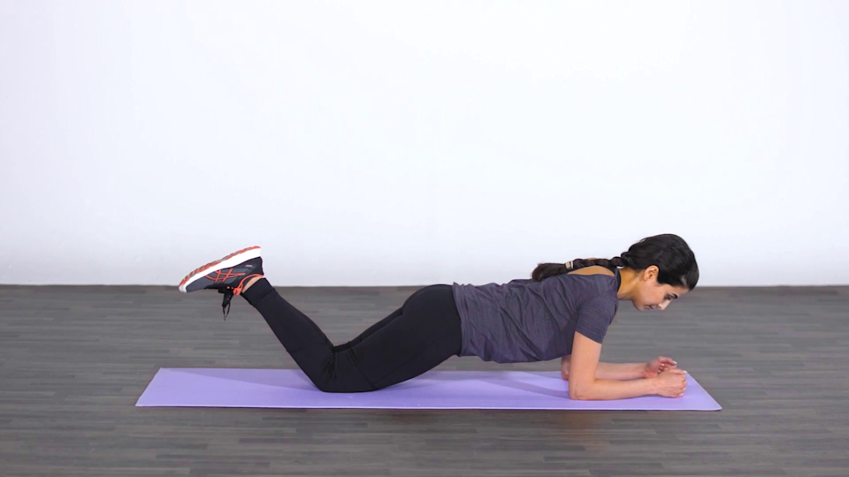 Modified kneeling plank: 2 sets x 15 seconds
