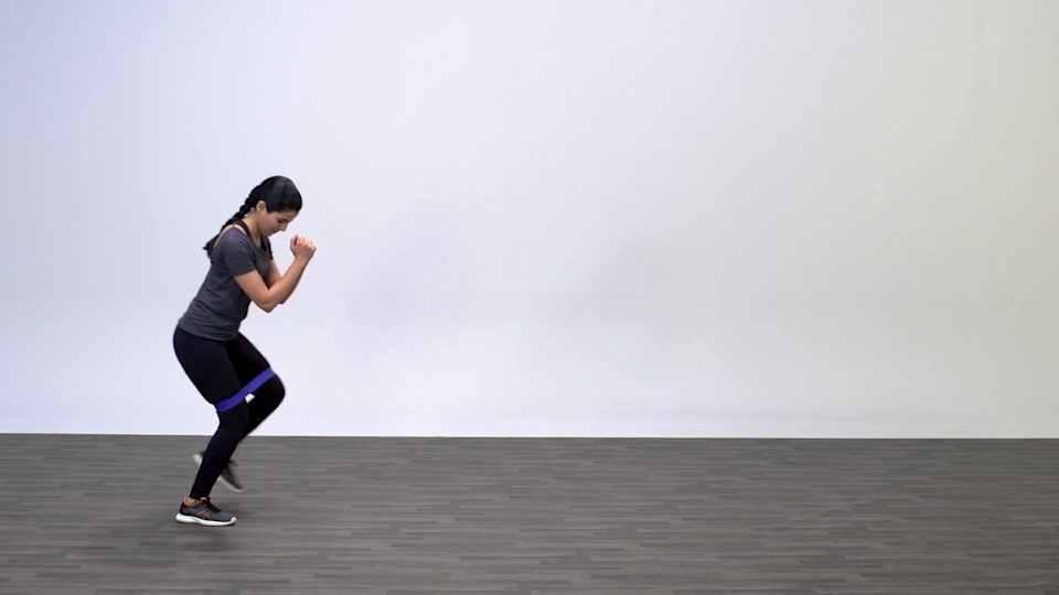 Monster walk: 4 sets x 15 steps