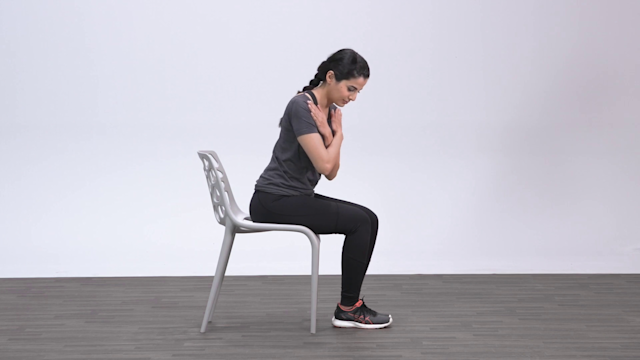 Seated thoracic rotation: 10 reps with 3 second holds per side