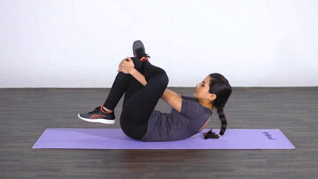 Hooklying figure four stretch: 2 sets x 20 seconds per side