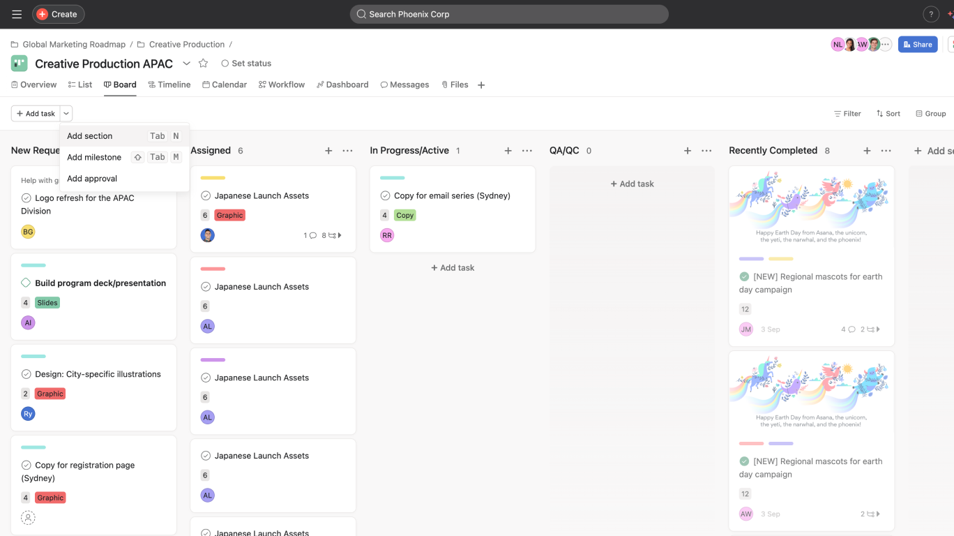 How to Create and Use Sections in Asana Projects