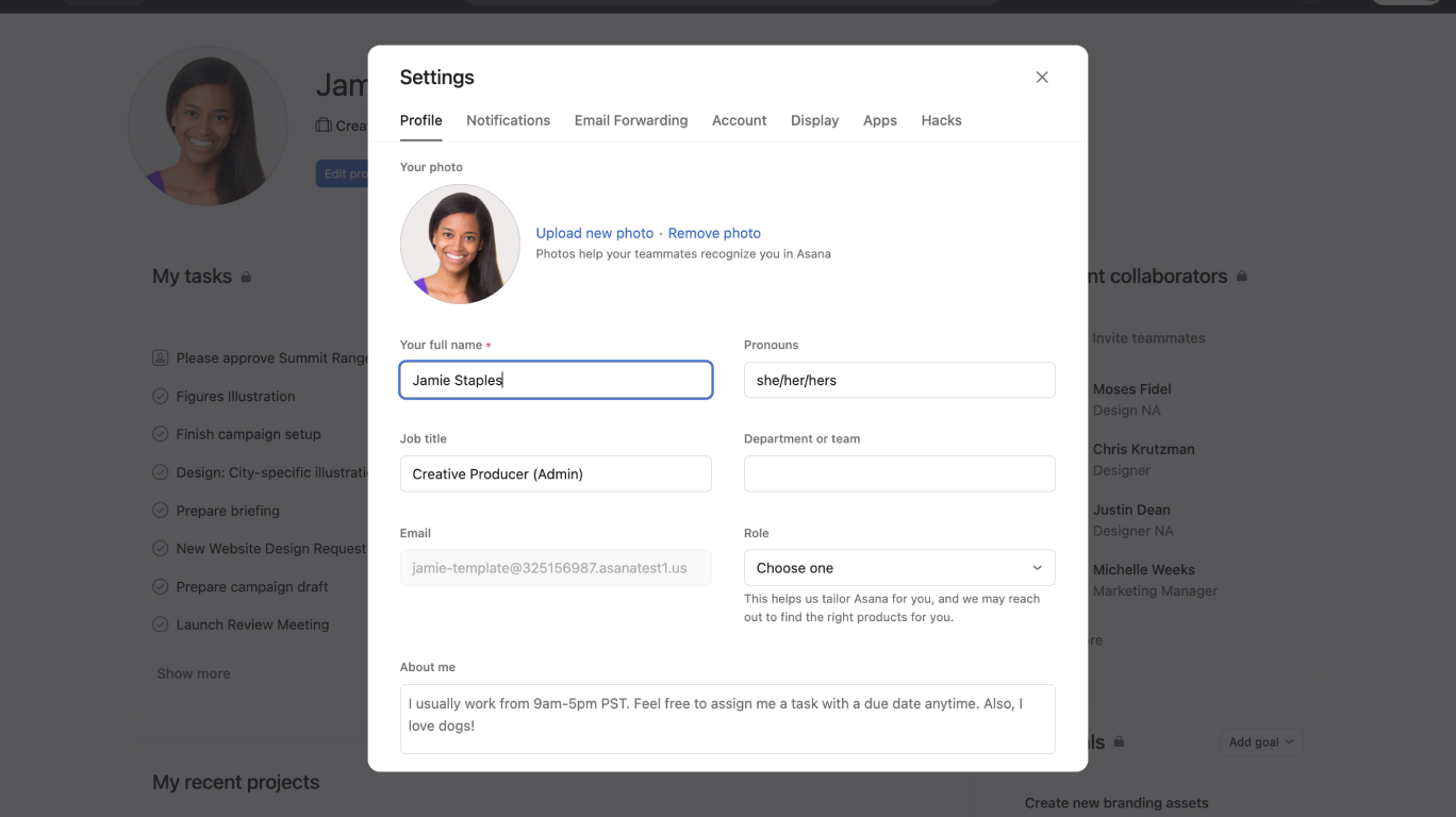 How to Update Your Profile Settings in Asana