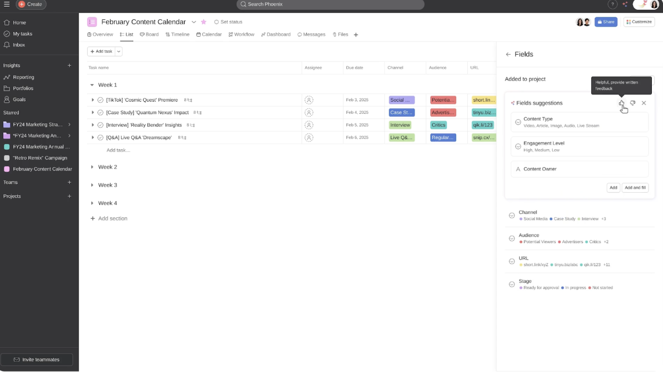 Using Smart Fields in Asana: A Guide to AI-Driven Customization