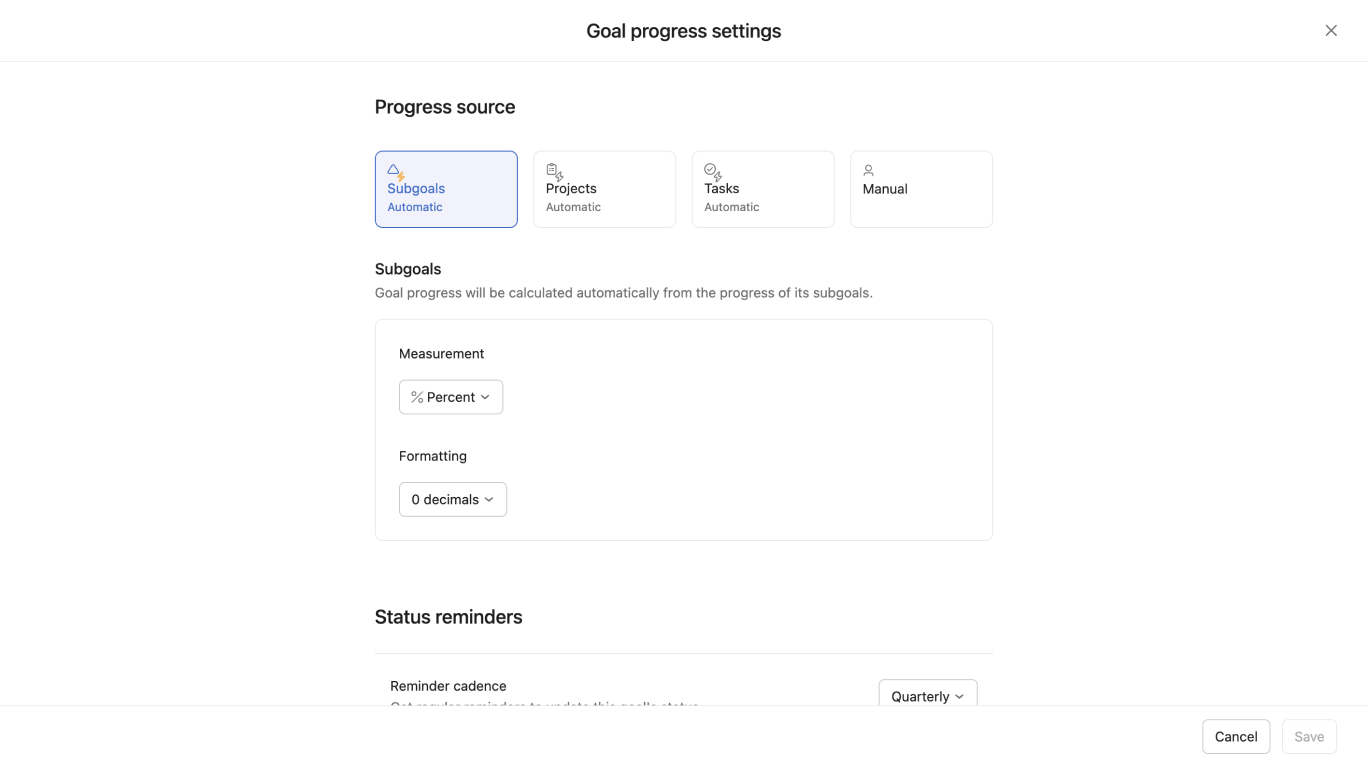 How to Create a Goal in Asana