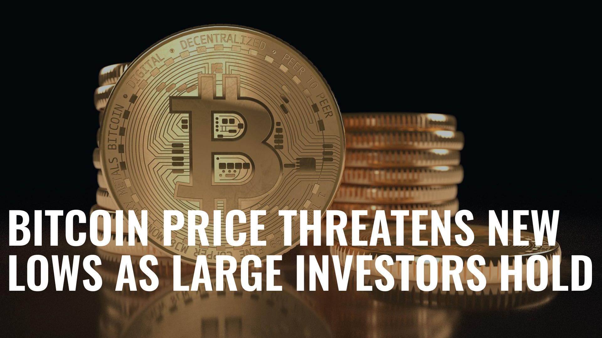 Bitcoin Price Threatens New Lows as Large Investors Hold