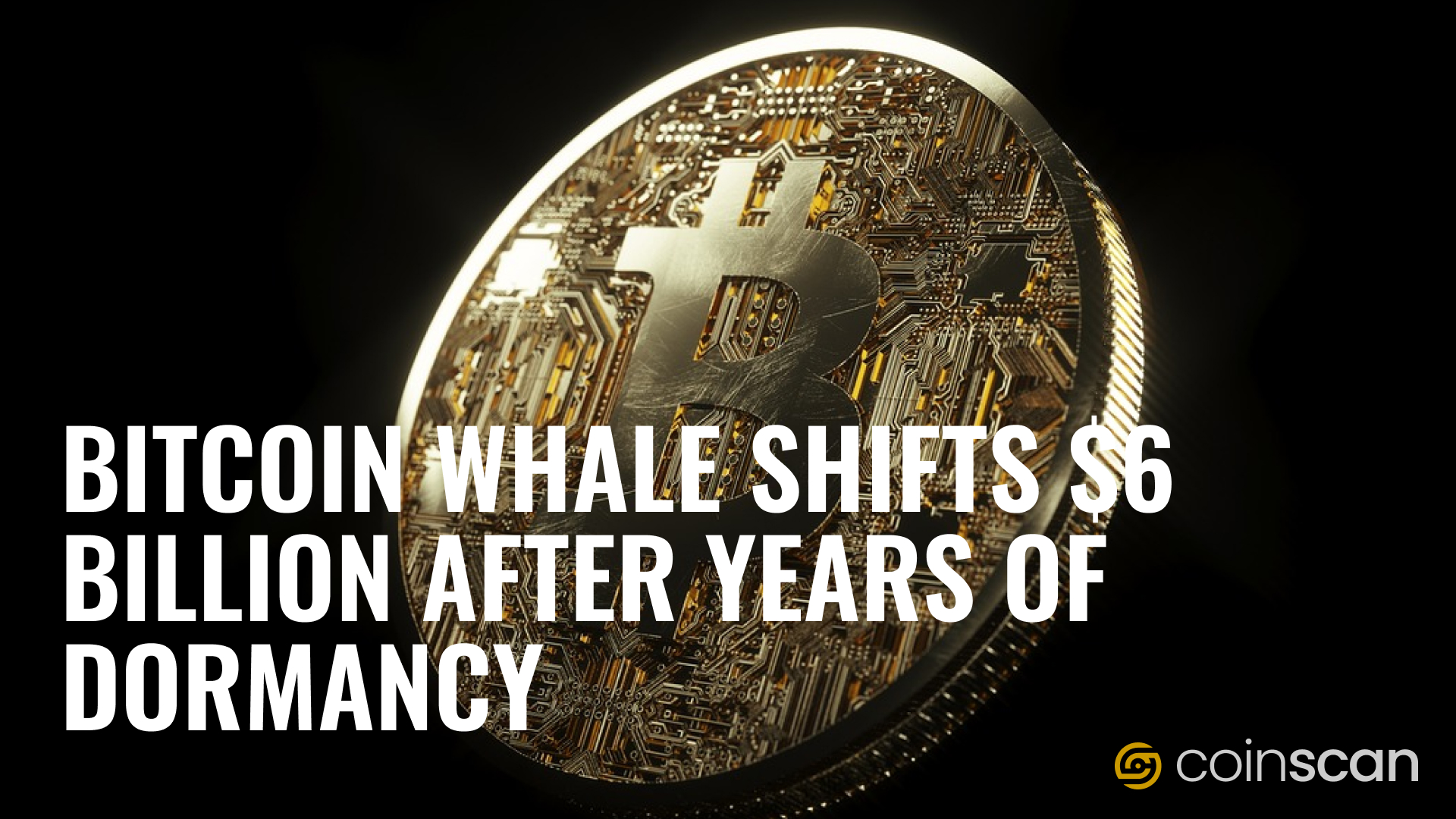 Fifth-Richest Bitcoin Whale Makes First Move in Years, Transfers Over $6 Billion