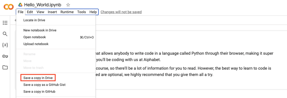 Google Colab Basics | Aiphabet
