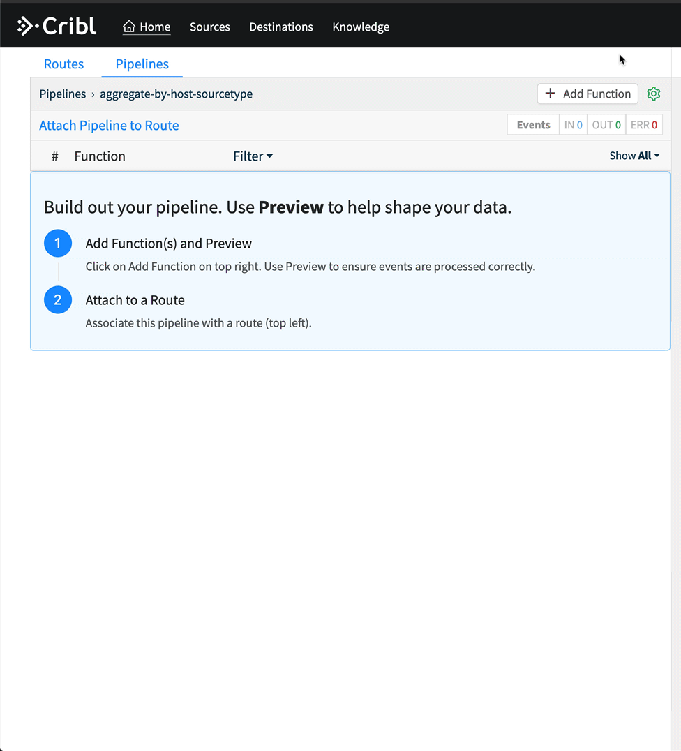Cribl Stream Fundamentals Sandbox Help and Training