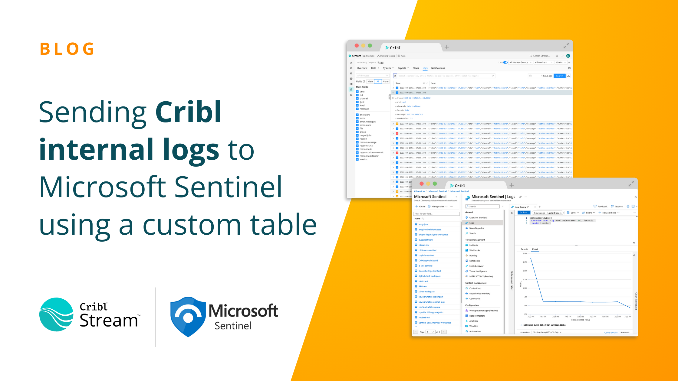 Sending Cribl internal logs to Microsoft Sentinel using a custom table