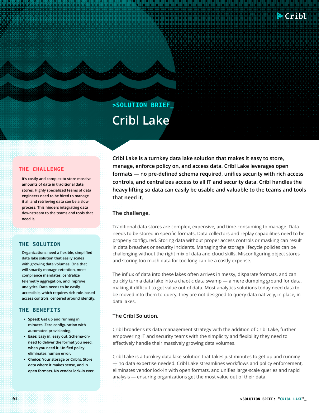 Cribl Lake Solution Brief