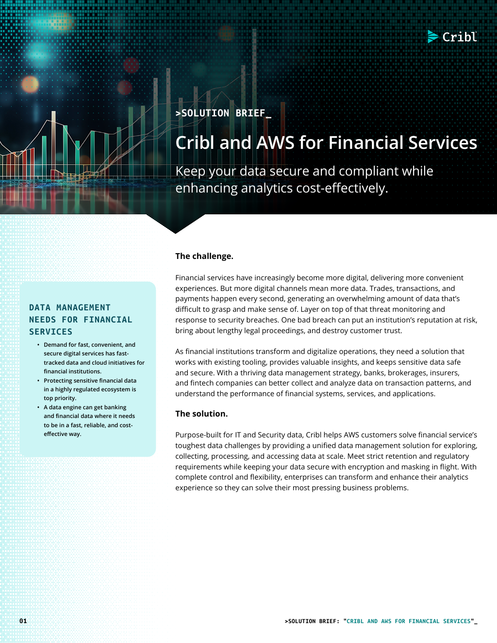 Cribl and AWS for Financial Services