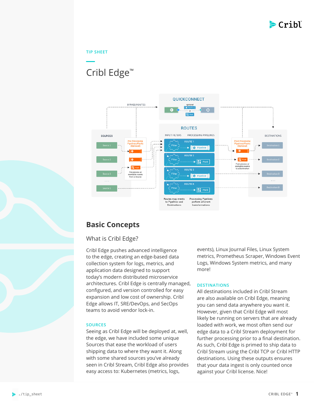 Cribl Edge Tip Sheet