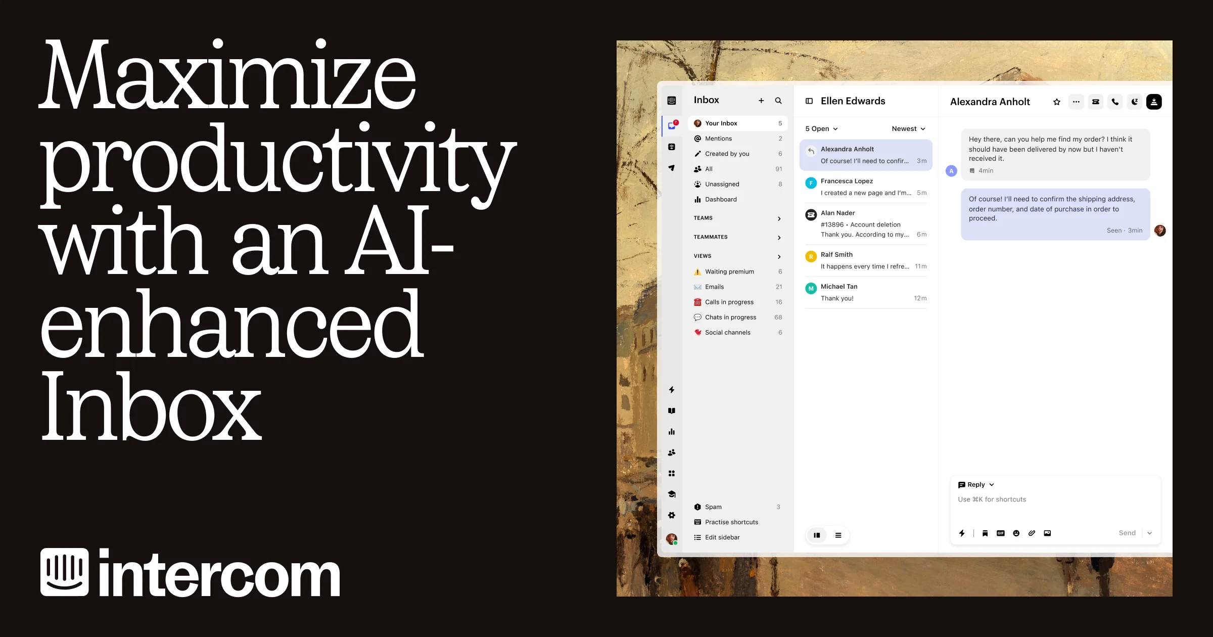 AI-powered inbox designed for faster and better customer support