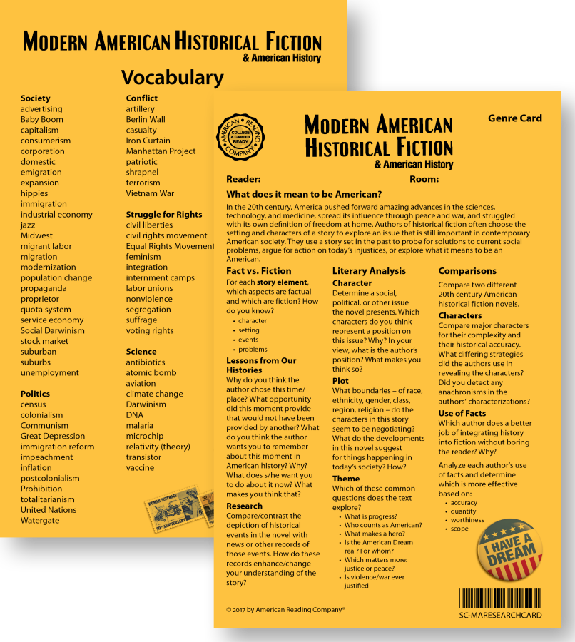 Modern American Historical Fiction | ARC Core Theme