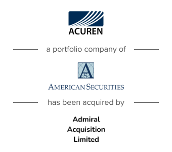 Acuren Acquired by Admiral Acquisition Limited