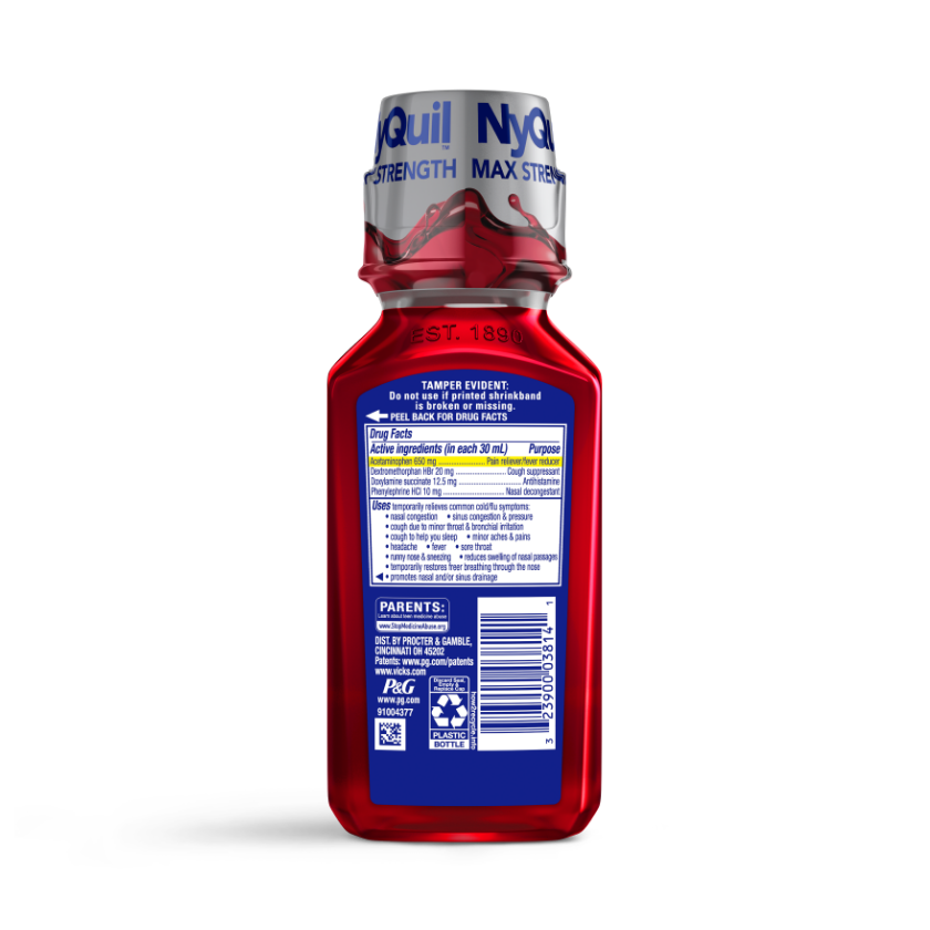 NyQuil™ SEVERE Maximum Strength Cough, Cold & Flu Nighttime Relief ...