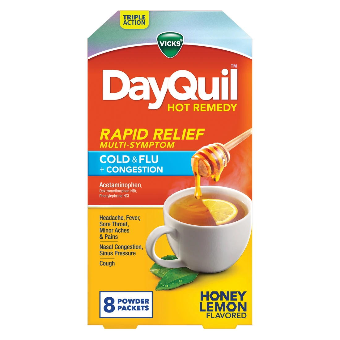 DayQuil™ Hot Remedy Powder Medicine for Cold, Flu & Congestion Relief