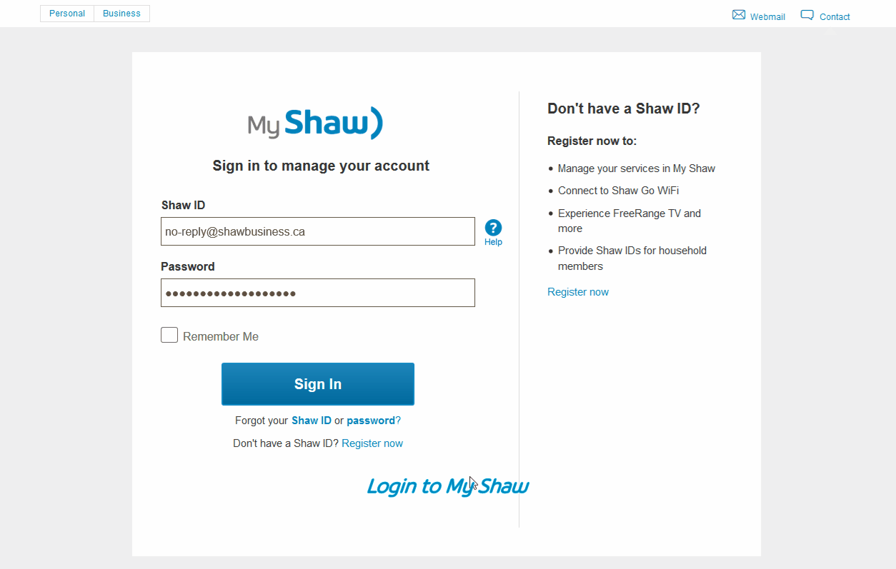 How to set up Shaw Business eBill