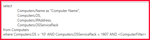 How to customize SQL reports with 'WHERE' clause | PDQ