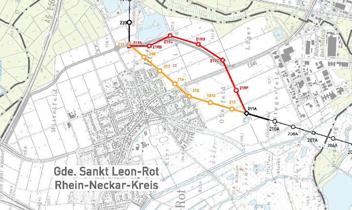 Verlegung der Hochspannungsleitung in St. Leon-Rot - Netze BW GmbH