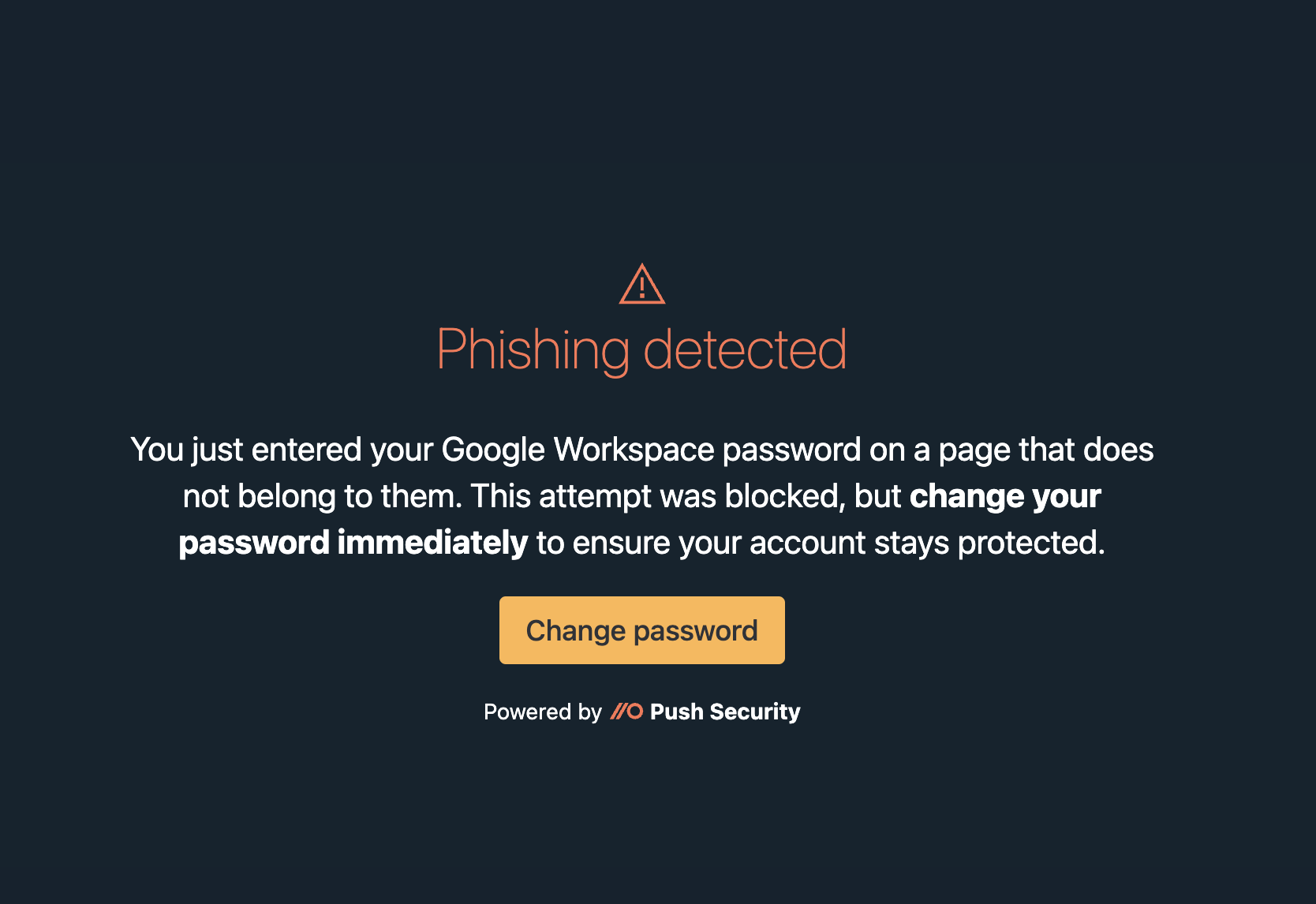 How does Push detect and prevent phishing attacks?