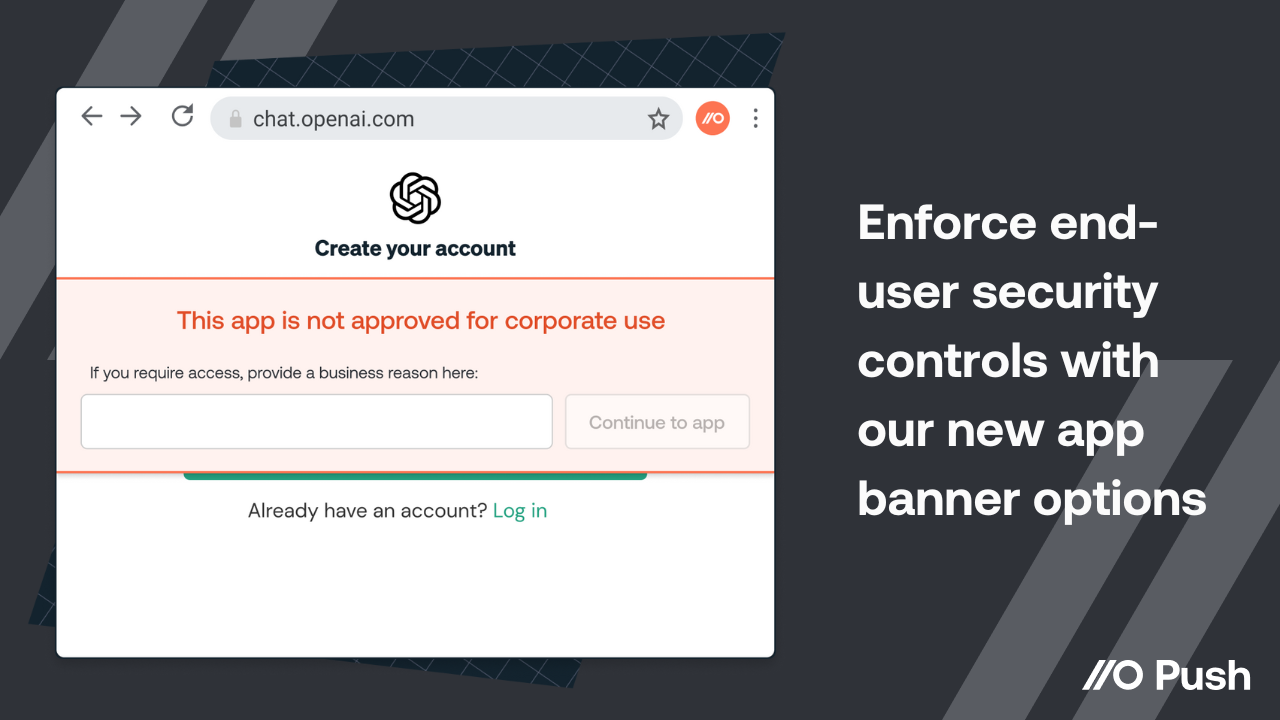 Control SaaS app usage with in-browser app banners