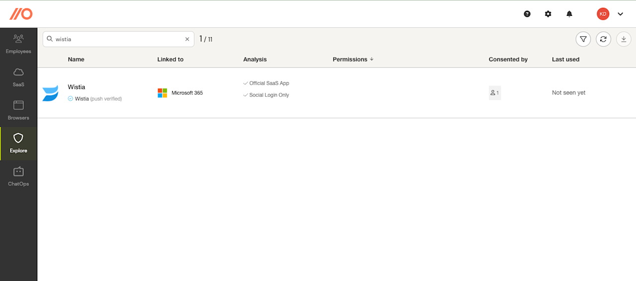 Why do I see the message 'Not seen yet' when viewing activity data in the Push admin console?