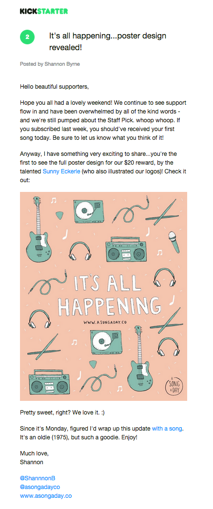 Kickstarter Pre-launch Email Campaign: Email Hacks | Mailjet