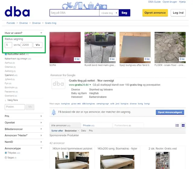 DBA gratis | Smart trick til at finde de gode gratis ting på DBA - DBA ...