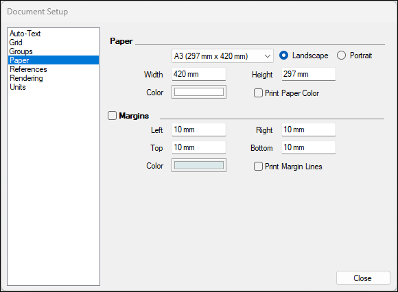 Document Setup