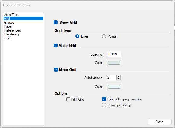 Document Setup