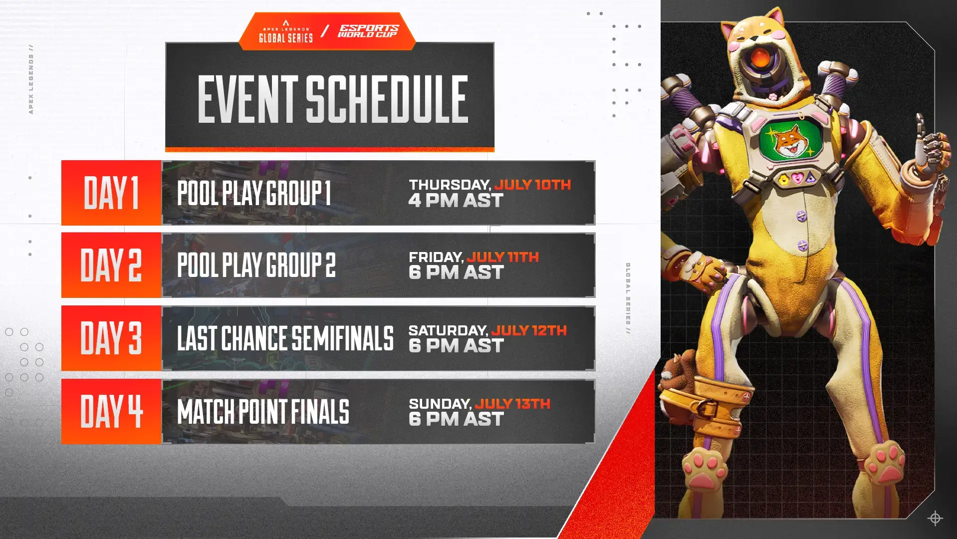 Year 5 Midseason Playoffs: Dates + Venue