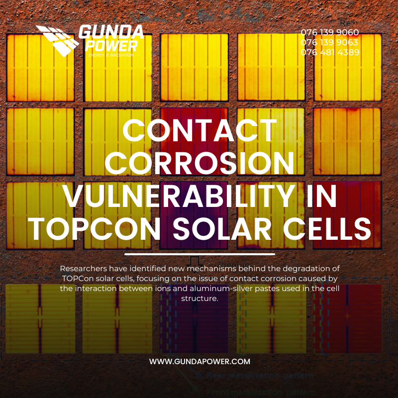 Contact Corrosion Vulnerability in TOPCon Solar Cells | Gunda Power Contact Corrosion Vulnerability in TOPCon Solar Cells | Gunda Power