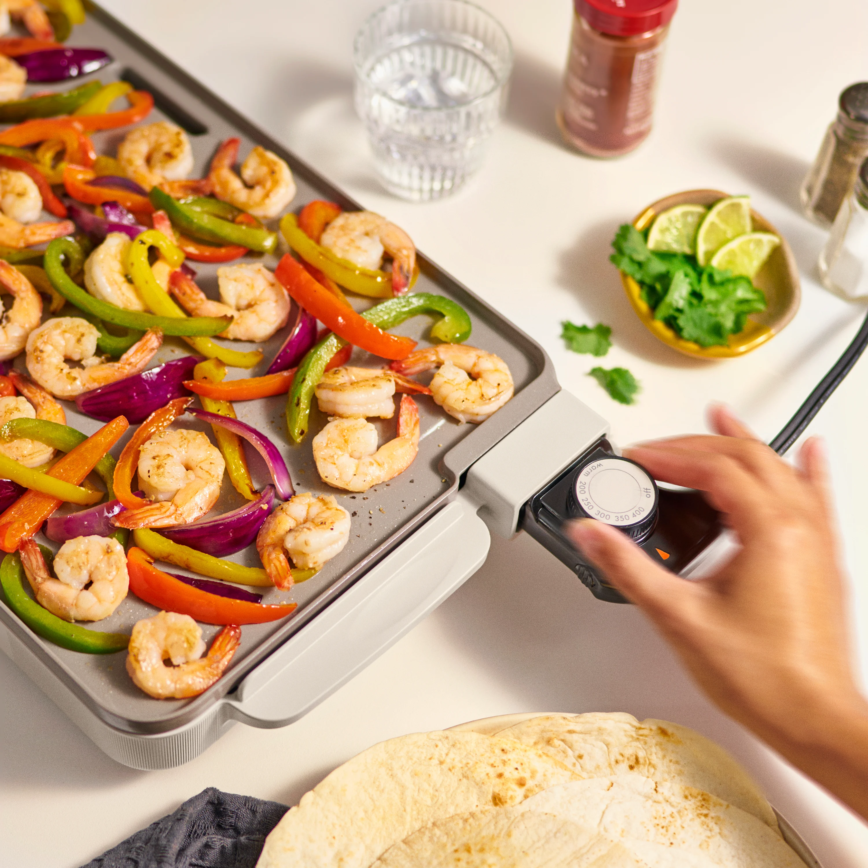 bella Electric Griddle with Warming Tray - Large Nonstick Griddle with ...