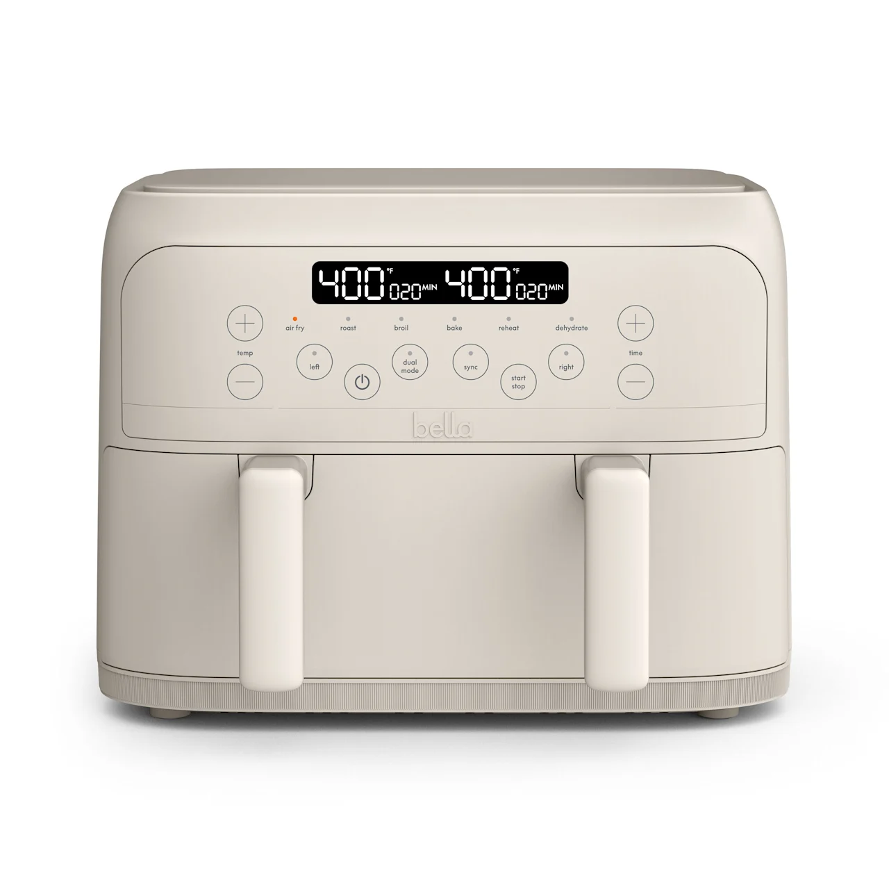 bella 4-Qt TriZone Air Fryer - Dual Basket Air Fryer with Temperature ...