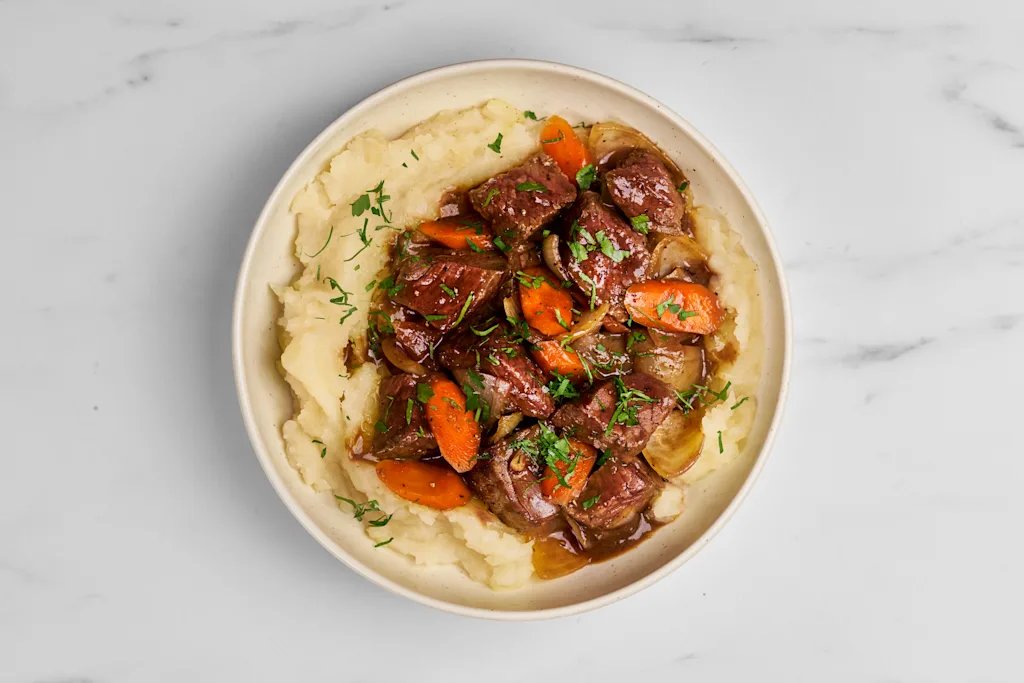Slow Cooker Beef Stew with Mashed Potatoes | Easy Comfort Food Recipe