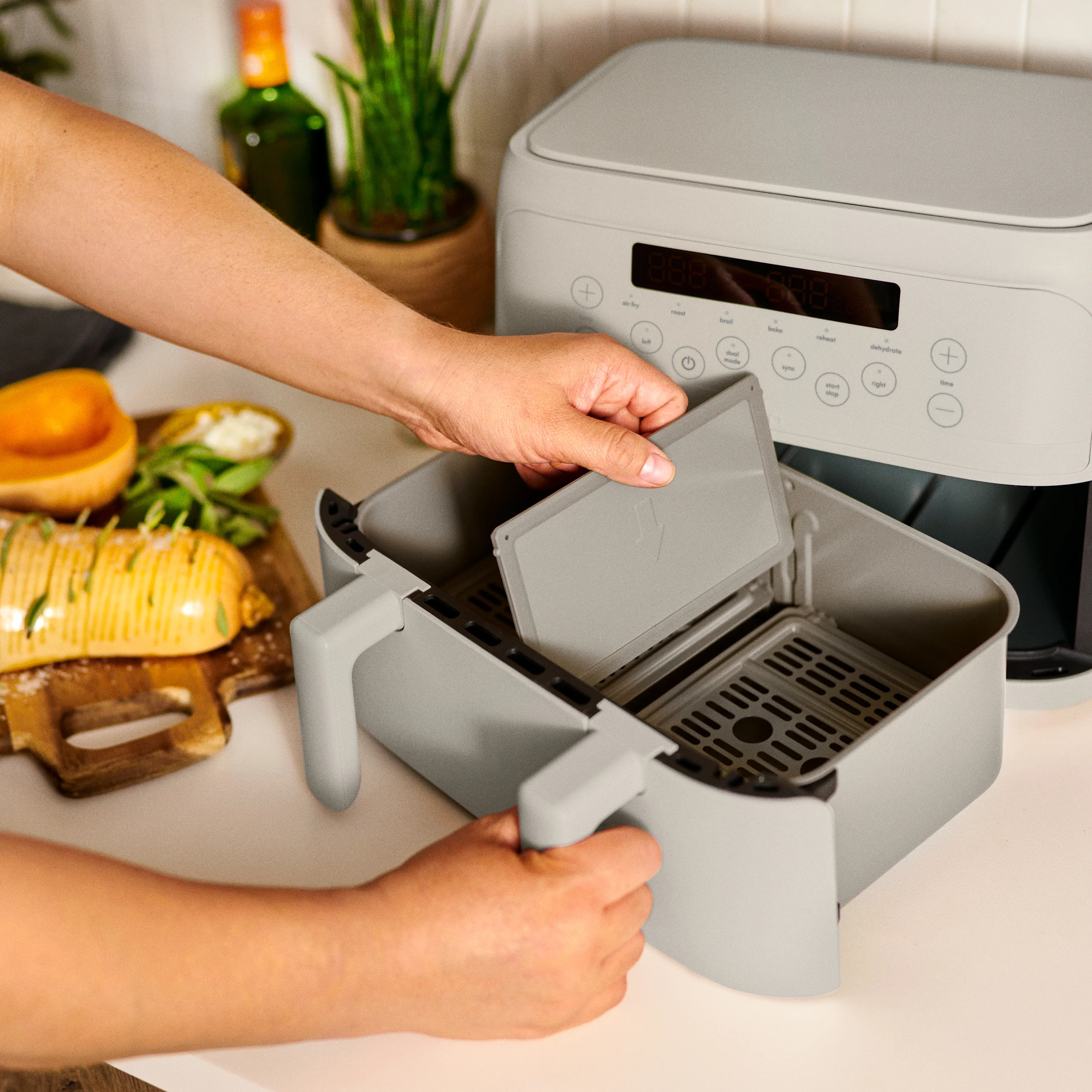 bella 4-Qt TriZone Air Fryer - Dual Basket Air Fryer with Temperature ...