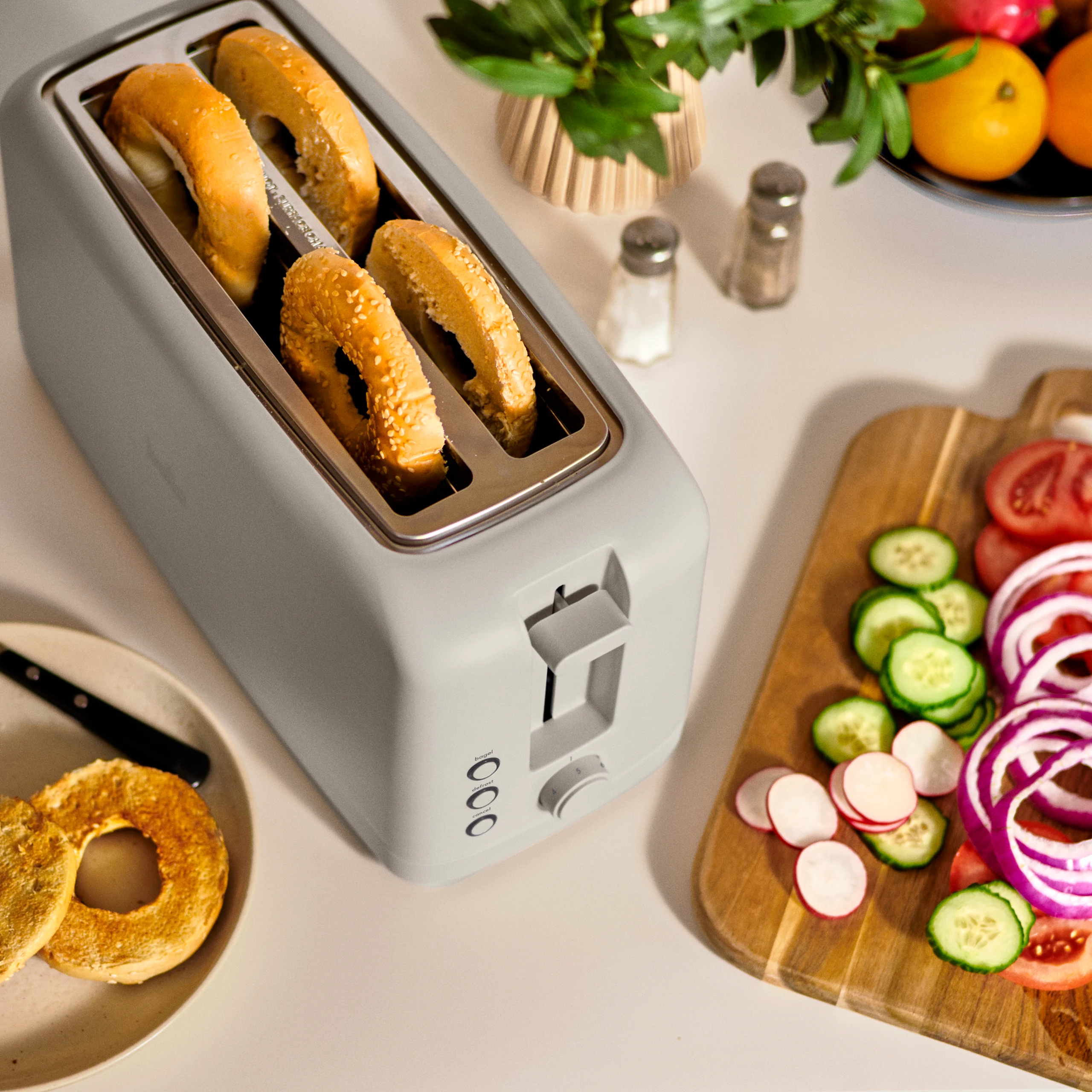 bella 4-Slice Slim Toaster – Space-Saving Toaster with Extra-Long Slots ...