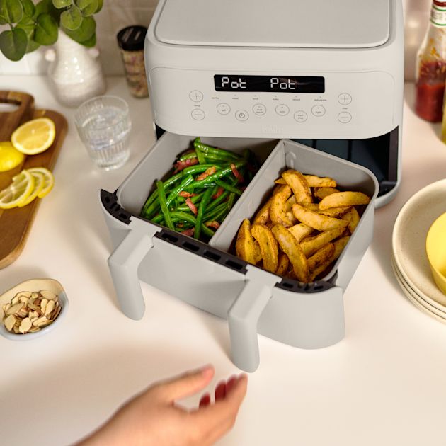 bella 4-Qt TriZone Air Fryer - Dual Basket Air Fryer with Temperature ...