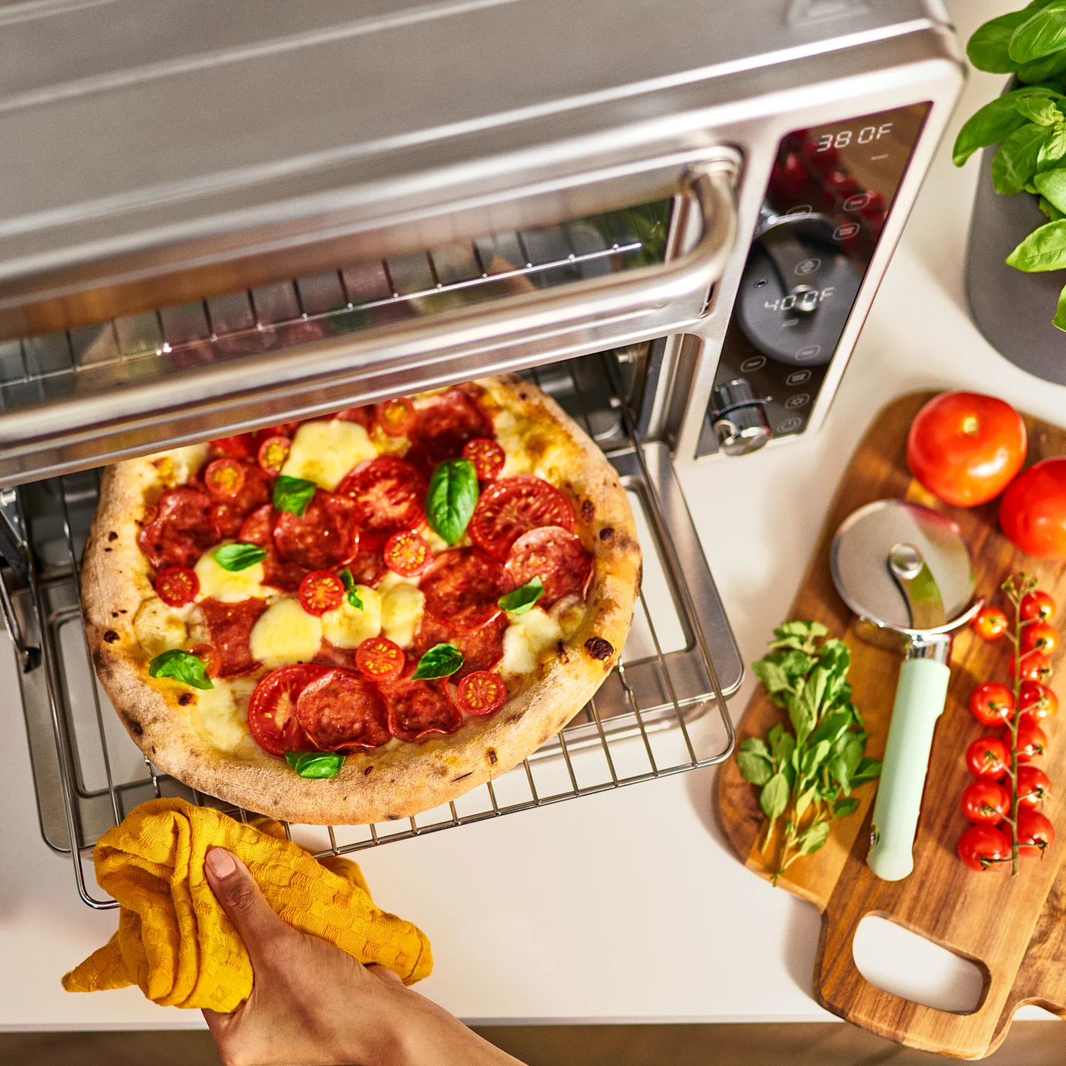 bella Pro DoubleUp Oven with Probe Thermometer - Dual Cook Electric ...