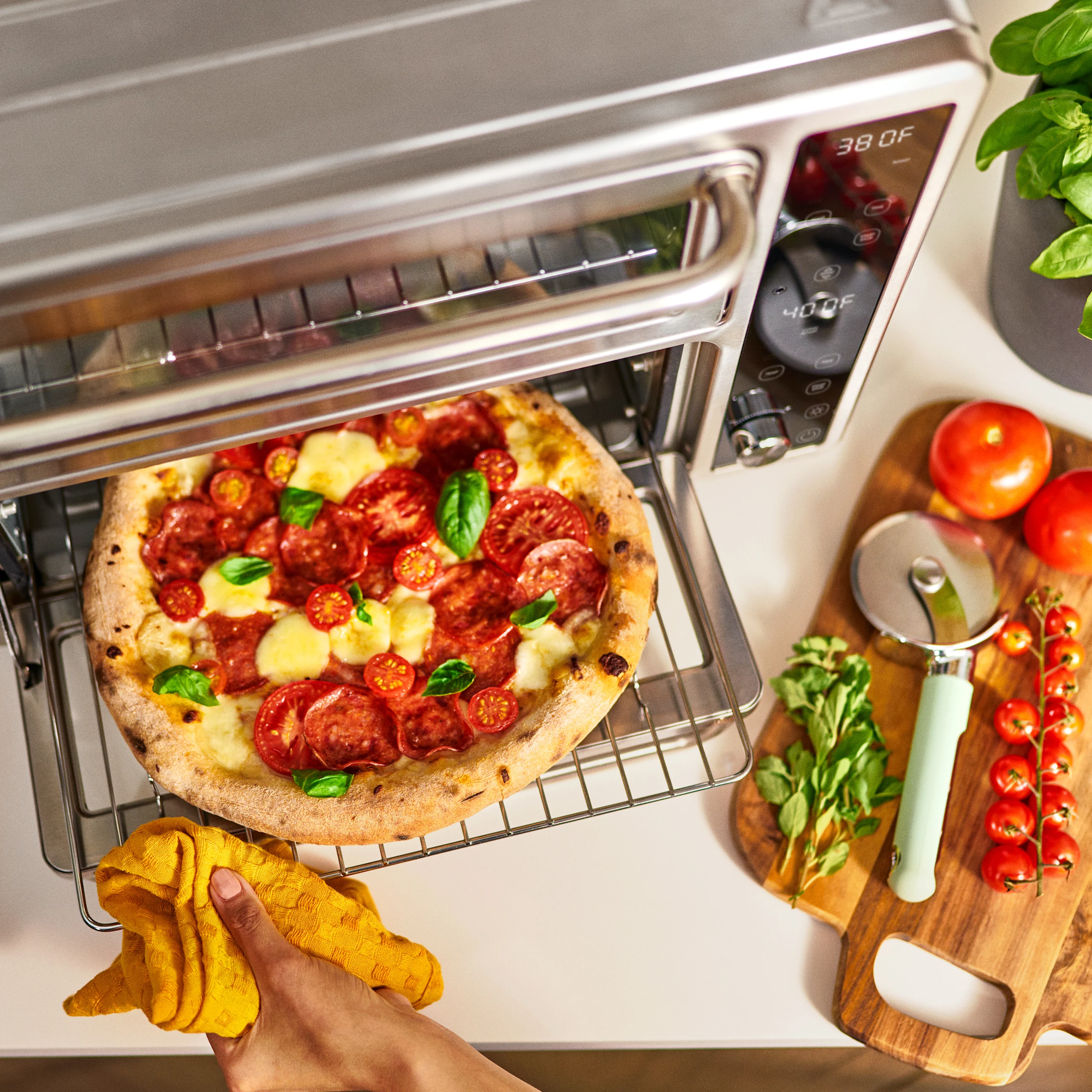 bella Pro DoubleUp Oven with Probe Thermometer - Dual Cook Electric ...