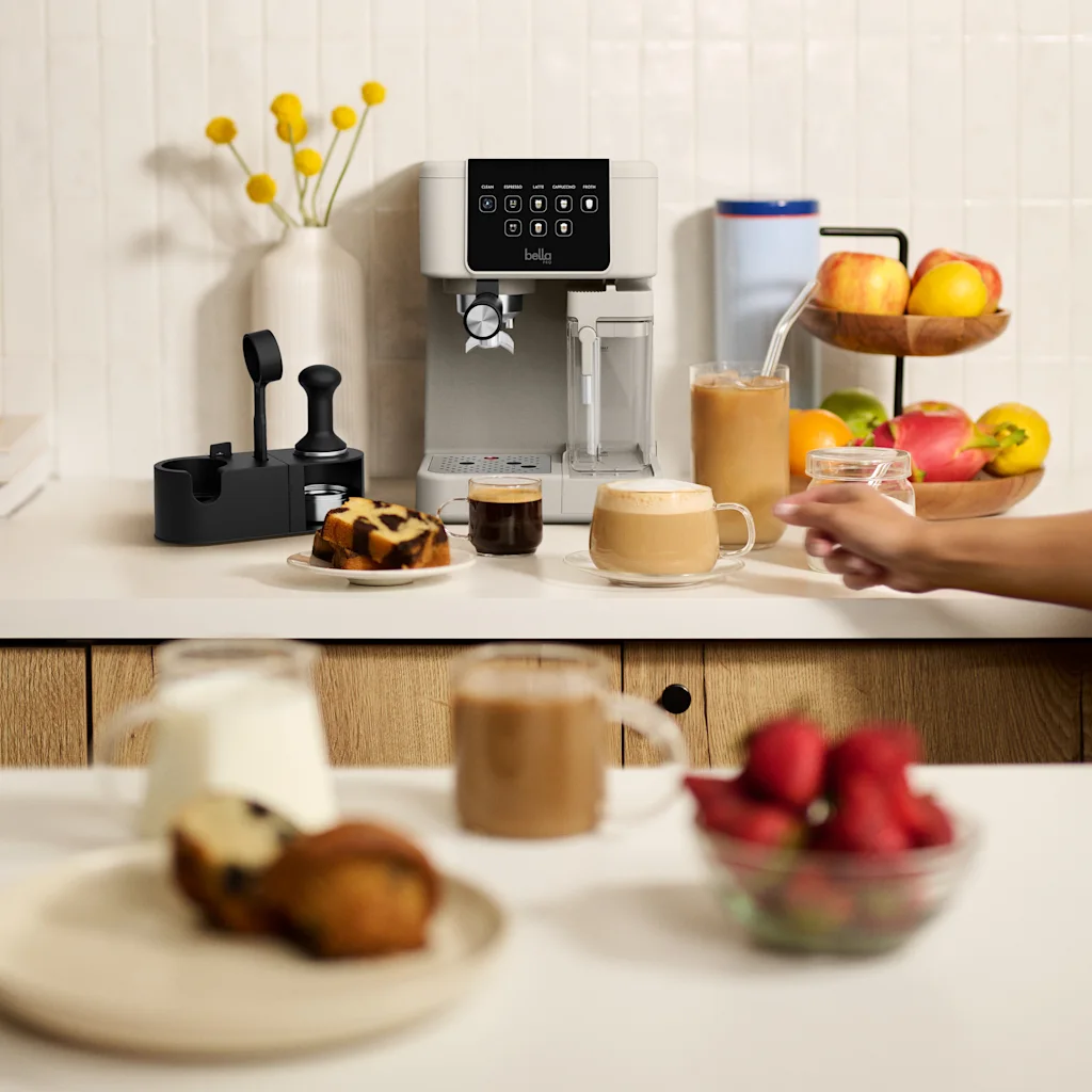 bella PRO Barista Elite Espresso Drink Station with Milk Frother & 20 ...